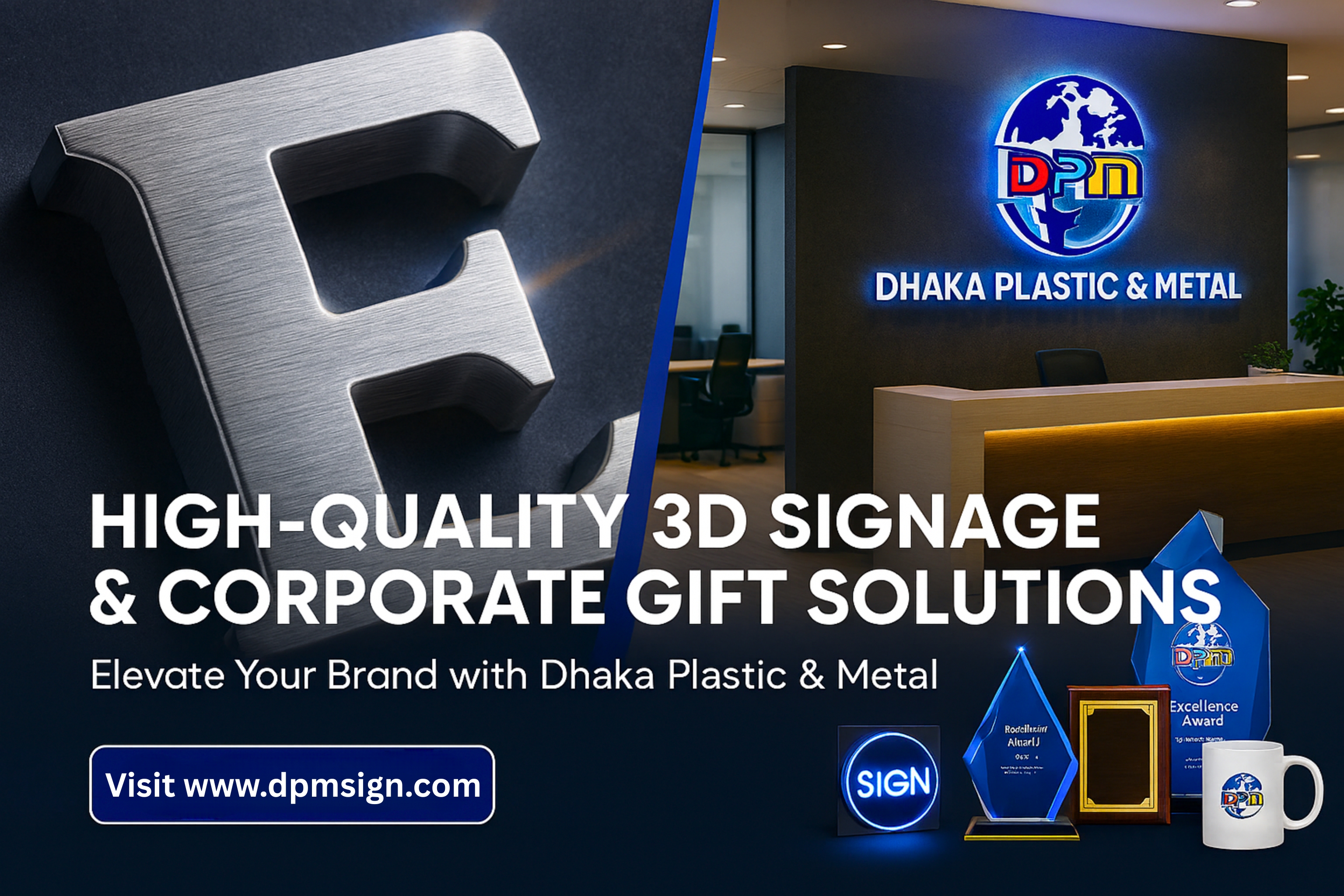 Dhaka Plastic & Metal | 3D Signage, Awards & Corporate Gifts